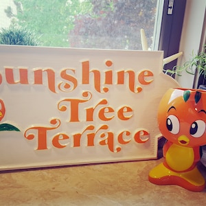 Disney Inspired Sign Sunshine Tree Terrace Sign Orange Bird Sign ...