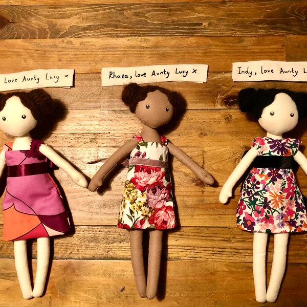 Little 12" Stuffed Rag Doll Without Clothes Handmade Rag Doll - Etsy