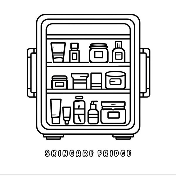 Cute Skincare Coloring Pages | Cute Coloring Book Digital | Simple ...