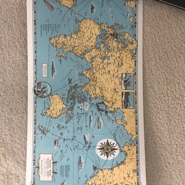 World War 2 Military Map Poster| WW2 Maps| Wwii Prints| Panoramic Map ...