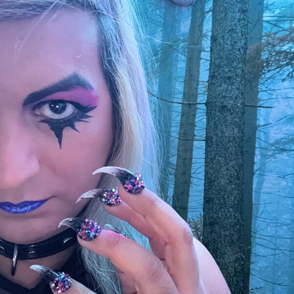 Raven Talon Special-effects Press-on Nails. Reusable False Costume ...