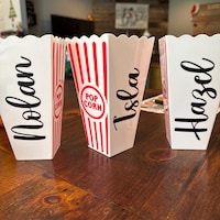 Personalized Popcorn Container - Individual Size - Family Popcorn Set ...