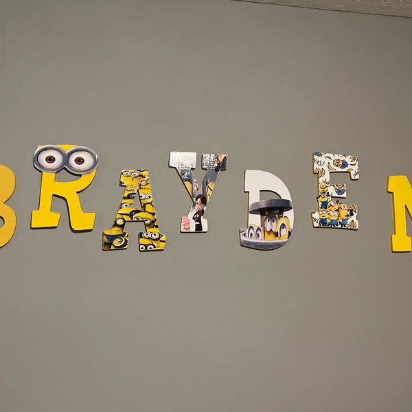 Minion Lettering (pricing per Letter) - Etsy