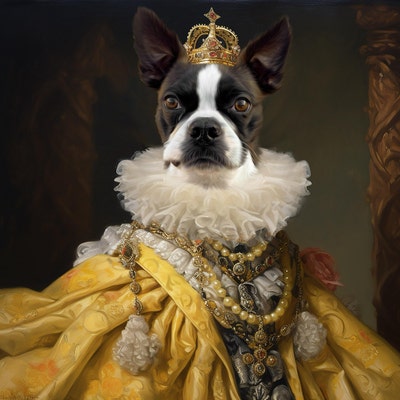 Custom Royal Pet Portrait, Renaissance Dog Painting, Pet Lovers Gift ...