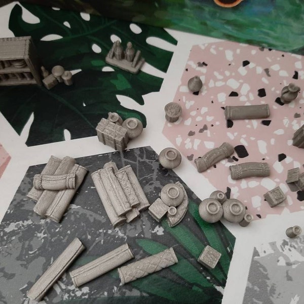 Merchant Props Goods RPG Miniature Furniture 3D Printed 28mm Scatter ...