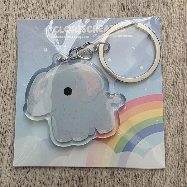 T-rex Tyrannosaurus Rex Dinosaur Acrylic Glitter Keychain | Kawaii ...