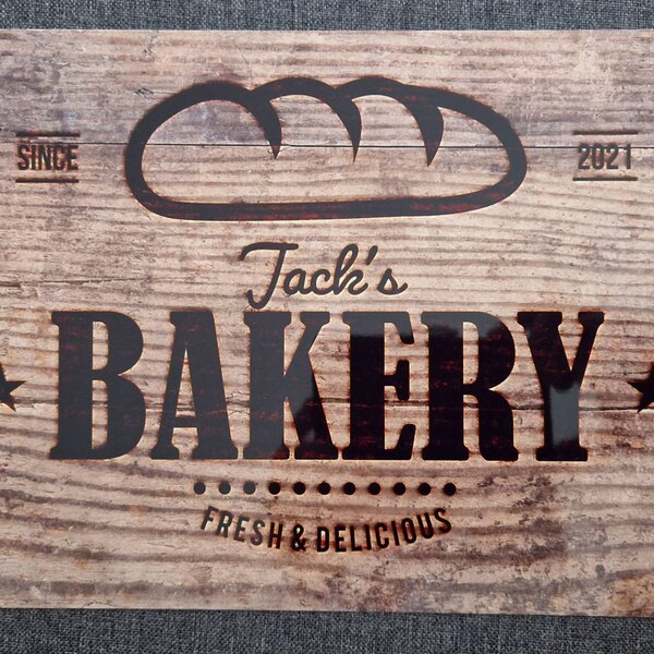 Personalised Metal Bakery Sign / Baking Gift / Bread Making / Bakery ...