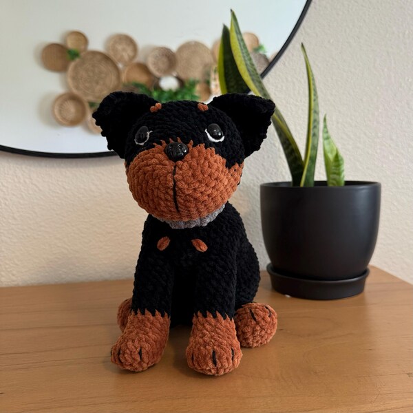 Crochet Pattern Dog/ Amigurumi Rottweiler Puppy Tutorial/ Stuffed Dog ...