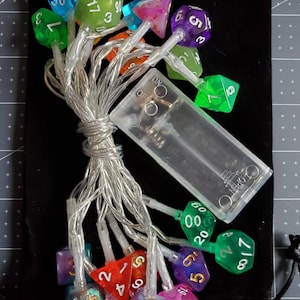 Charmed Polyhedral Dice String Lights | Etsy