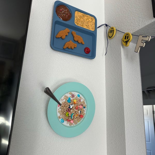 Hanging Faux Food Cereal Wall Art Decor Bespoke Lucky Charms Fruit ...