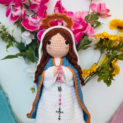 PATTERN: Blessed Virgin Mary Crochet Amigurumi, Virgin Mary Amigurumi ...