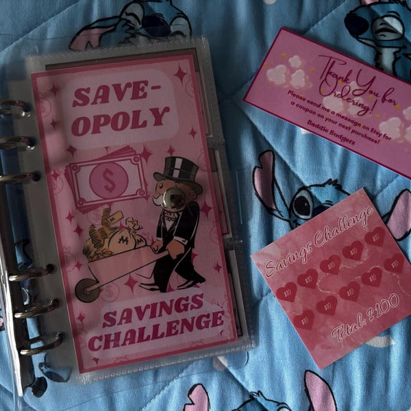 Savopoly Budgeting A6 Savings Challenge Cash Stuffing Binder - Etsy