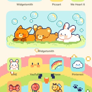 63 App Icon Pack / Purple Lucky / Wallpapers & Widgets / Pixel - Etsy