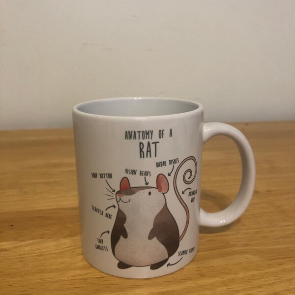 Rat Coffee Mug, Cute Rat Gift, Rat Lover, Rat Cup, Gift for Her, Him ...