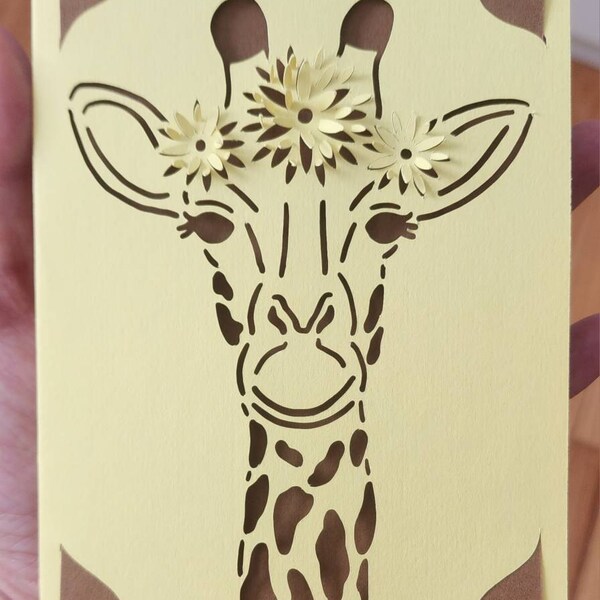 SVG: ‘pop Up’/ 3D Giraffe. Card Cutting File. Svg/png/pdf/jpeg. - Etsy UK