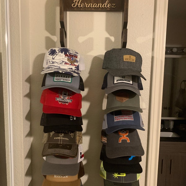 Cap Rack , Rack for 20 Caps, Custom Cap Rack , Cap Rack 3D, Personalize ...
