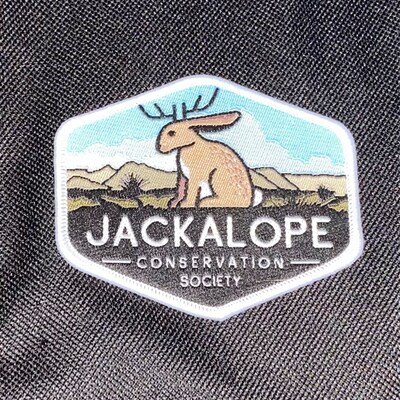 Jackalope Conservation Society Iron on Embroidered Patch Cryptozoology Woven Emblem to Be Put on ...