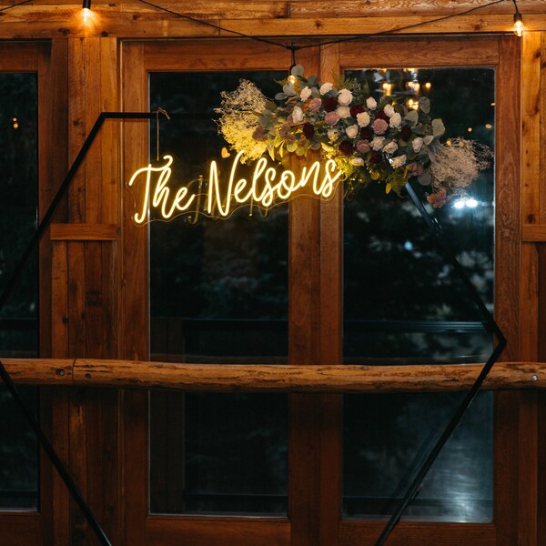 Neon Sign Custom Name, Rustic Name Neon Sign, Custom Neon Sign Battery ...