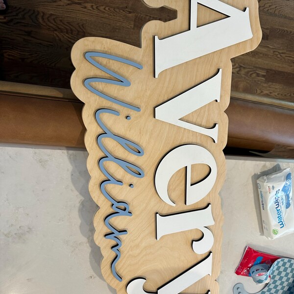 Freestanding Wooden Name Cutouts, Wooden Letters, Name Sign, Baby ...