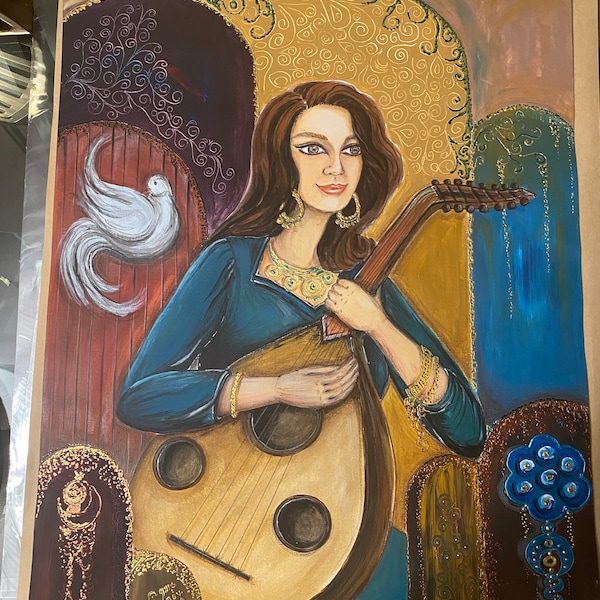 Original Iraqi Art. Three Women. Cultural and Traditional Themes ...