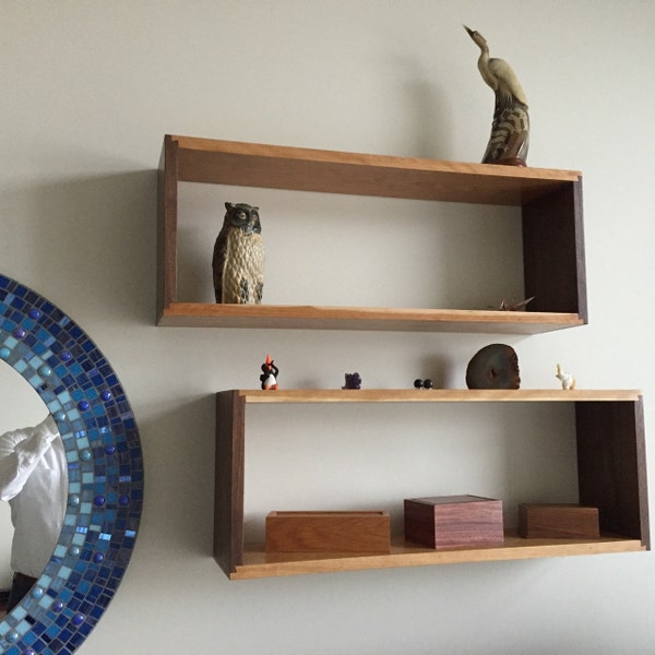 Solid Walnut Record Vinyl Storage Unit or End Table Bookcase Mid ...