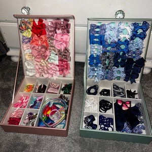 Girl's Hair Accessory Storage Box, Hair Clip Holder, Accessory ...