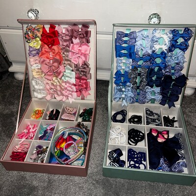 Girl's Hair Accessory Storage Box, Hair Clip Holder, Accessory ...