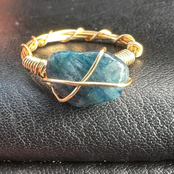 Adjustable Crystal Twist Ring, Crystal Jewelry, Wire Wrapped Crystals ...