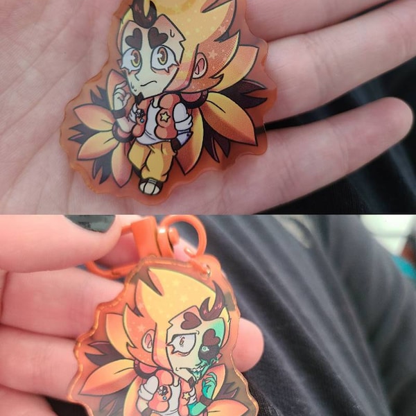 Mystery Skulls Animated Keychain Double Sided Colored Acrylic Charm ...