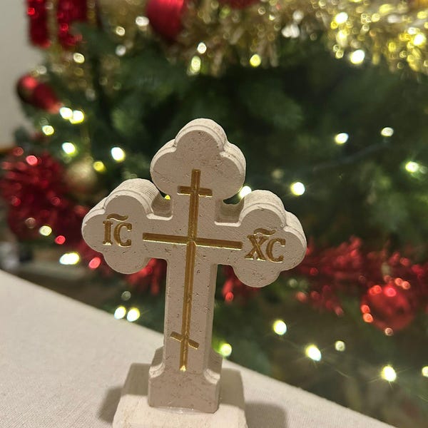 Orthodox Standing Cross, - Made of the Limestone, Religious Gift - Etsy