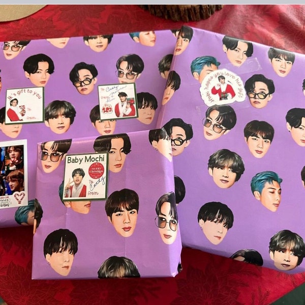 BTS Jungkook Wrapping Paper BTS Jungkook Gift Wrap BTS Birthday Gift ...