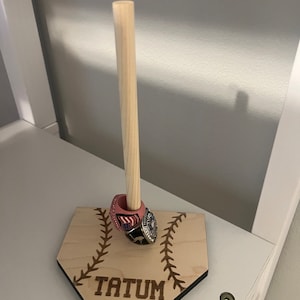 Personalized Baseball Softball Ring Holder – Sports Ring Display Stand ...