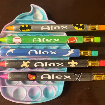 6 Piece Glitter Leopard Print Office Supply Set, Resin Scissors, Resin ...