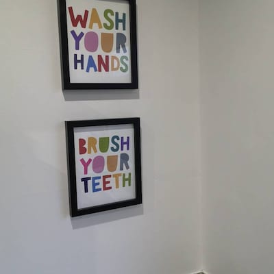 Wash Your Hands Print, Childrens Bathroom Prints, Nursery Prints, Girls ...
