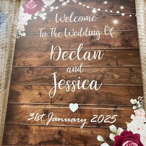 Rustic Wedding Table Plan Sign Wedding Seating Plan - Etsy UK
