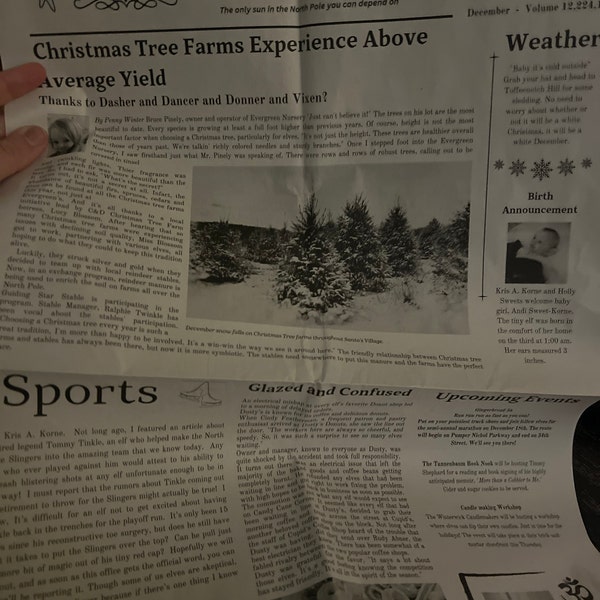 The Official North Pole Newspaper Eco-friendly Christmas Gift From ...