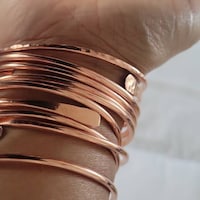 Copper Bangle Bracelets, Eight Gauge Cooper, Copper Bracelets, Overlap ...