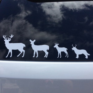 Deer Family Car Window Decal Country Decal - Etsy