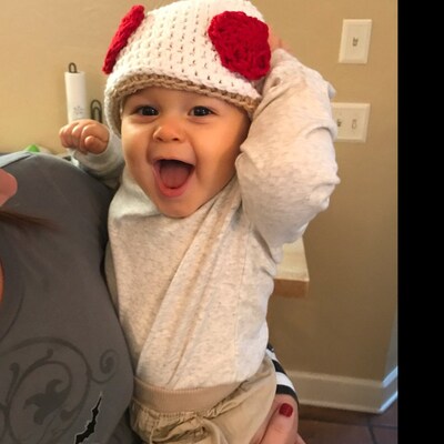 Super Mario Bros Toad Toadette Mushroom Crochet Beanie Newborn Infant ...