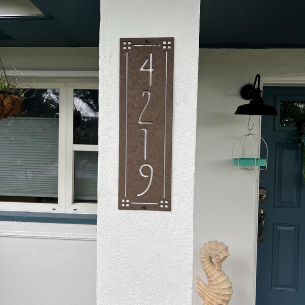 Metal Craftsman Address Sign - Modern Address Sign - Personalized ...