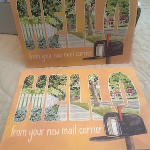 Goodbye Postal Retirement Announcement Lakeside Scene Mail Carrier ...