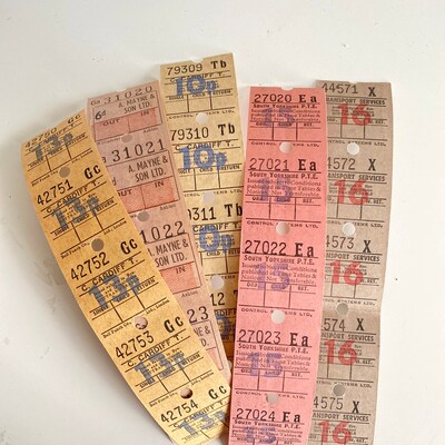 25 Vintage British Bus Tickets, UK Bus Tickets, English Bus Tickets - Etsy