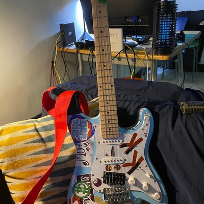 1994 BJ Guitars Billie Joe Armstrong Green Day Blue Guitar - Etsy