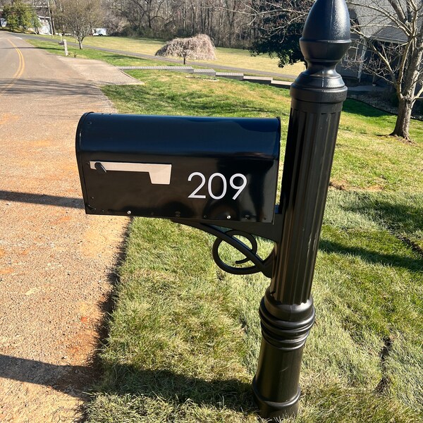 Modern Mailbox Numbers Address Reflective Mailbox Street Address and ...