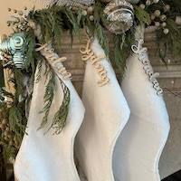 Personalized Name Tags for Stockings Wood Name Stocking Name Tags ...