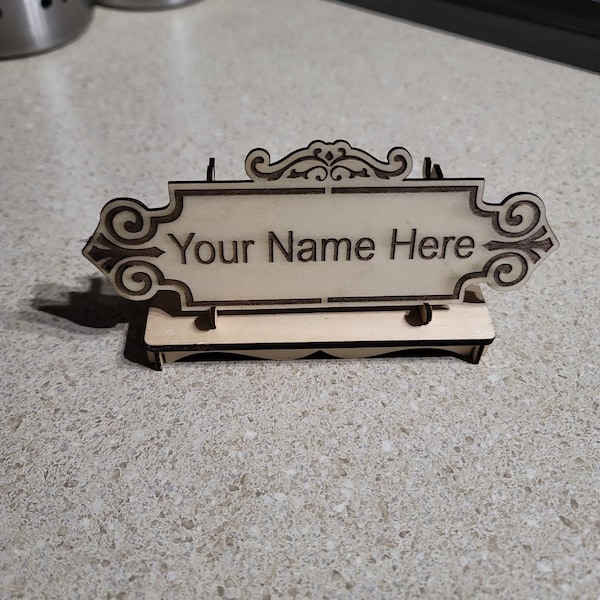 Laser Cut Desk Nameplates Svg Files, Vector Files for Wood Laser ...