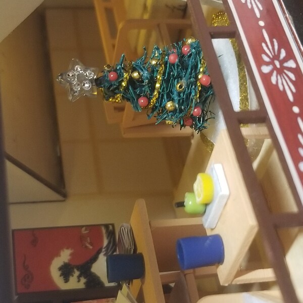 1:24 Half Scale Dollhouse Miniature Cloisonne Boudoir or Hurricane Lamp ...