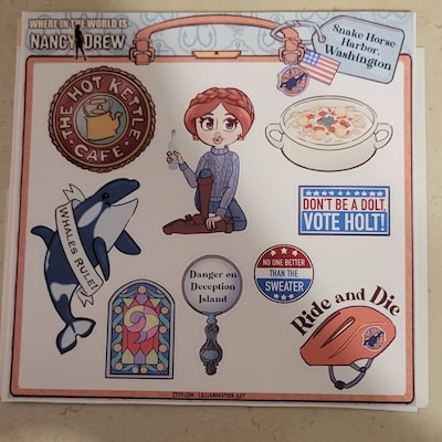 Nancy Drew Danger on Deception Island Sticker Sheet - Etsy