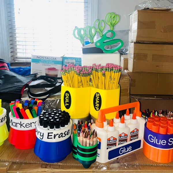 The Dual Sided Pen/pencil Holder for Teachers Desk or Classroom - Etsy