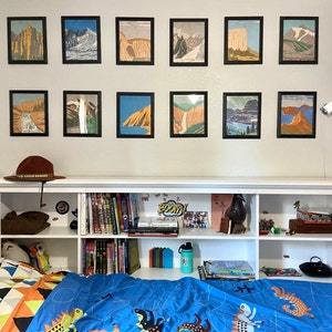 Alphabet & Number Posters National Park Edition White Print Capital ...